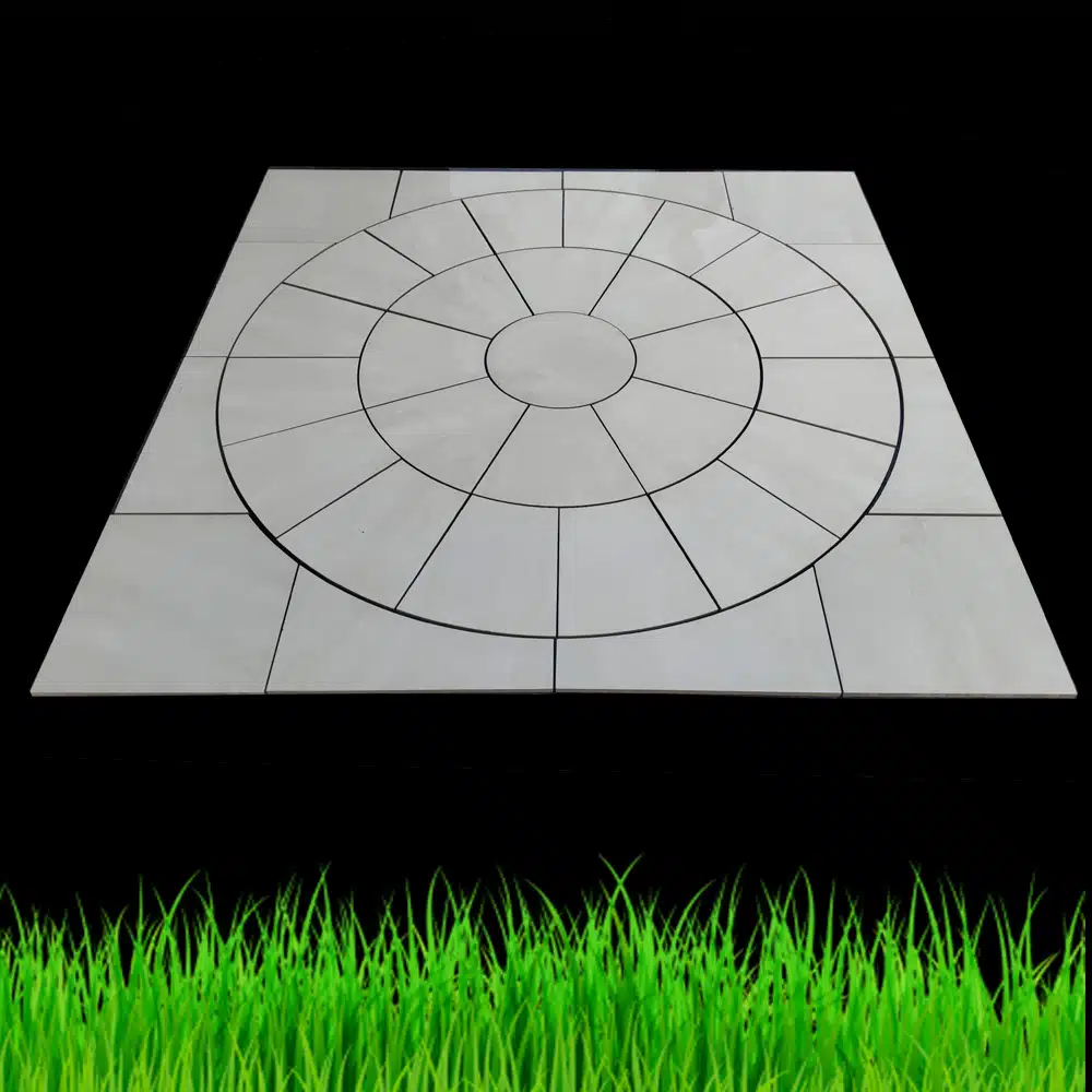 Lake Pearl White Porcelain Circle 2.70m With Sq Kit – Pave World