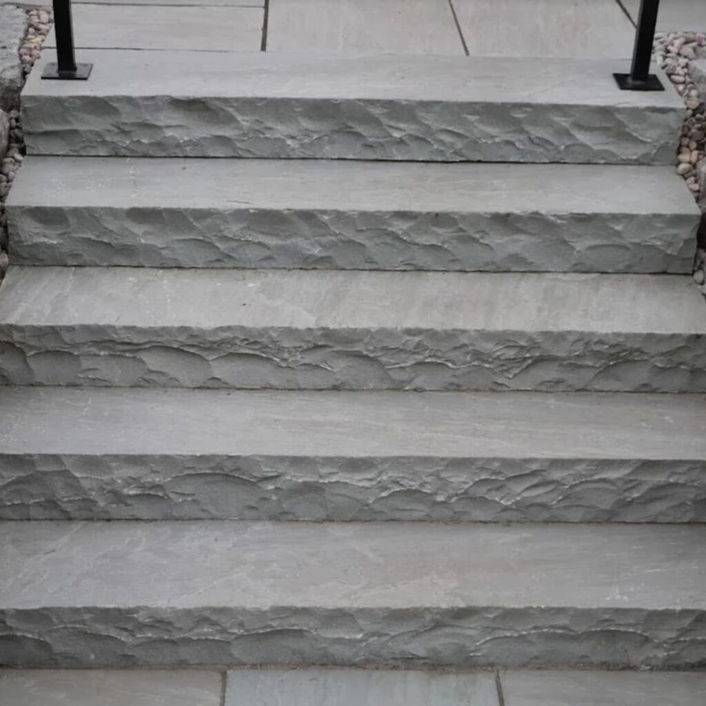 Kandla Grey Sandstone Block Steps – Pave World