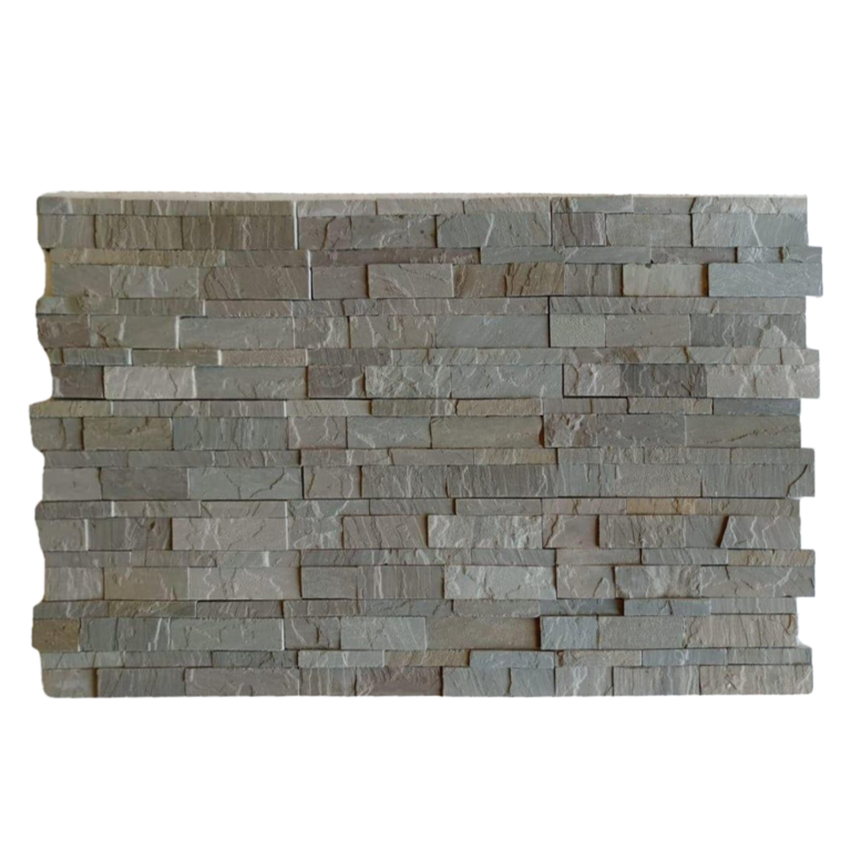 Raj Green Stone Wall Cladding Panel 600×150 mm – Pave World Canada